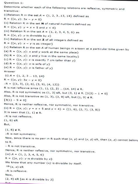 relation and function solutions pdf function mathematics mathematical concepts