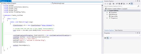 SharePoint 2013 Create List Item Programmatically Using CSOM
