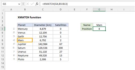 Excel XMATCH Function Exceljet