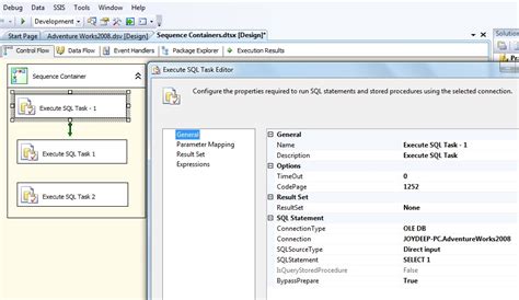 microsoft sql server knowledge bank ssis control flow containers