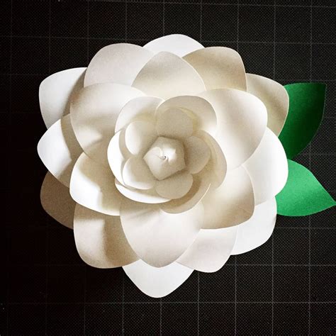 Paper Flower Template Gardenia Pdf And Svg Files Mini Etsy