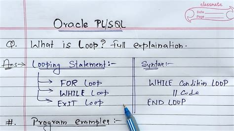plsql loops learn coding youtube