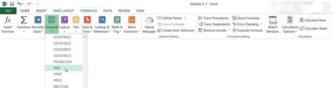 using the pmt function in microsoft excel training connection