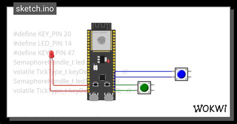 两个按键点灯 wokwi esp32 stm32 arduino simulator