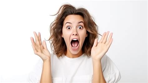 Premium Ai Image A Woman With A Big Mouth And A Big Nose Is Screaming