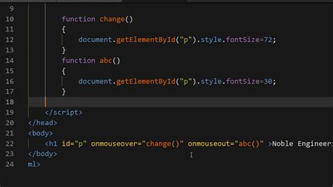 JavaScript Event Using Onclick Keypress Mouseover Out YouTube