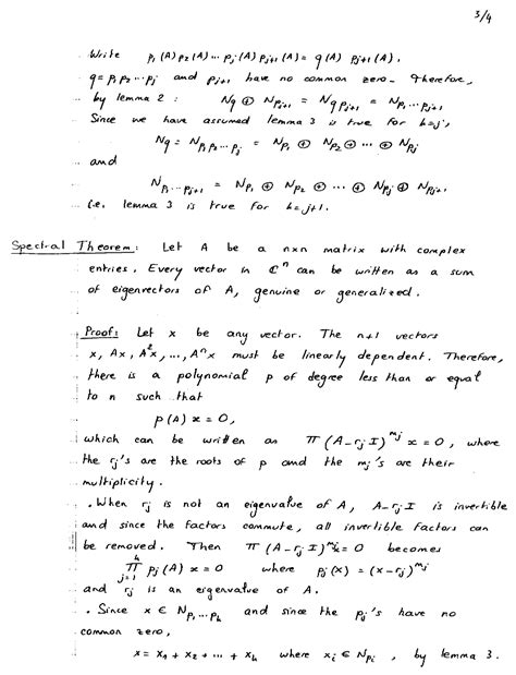 math 583 a proof of spectral theorem for square matrices