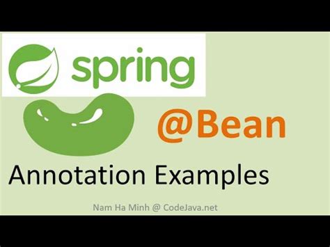 Spring Bean Annotation Examples YouTube