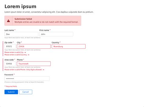 form validation ui design and patterns user experience toolkit for insights hub and industrial iot