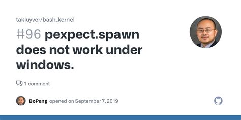 Pexpect Spawn Does Not Work Under Windows Issue 96 Takluyver Bash