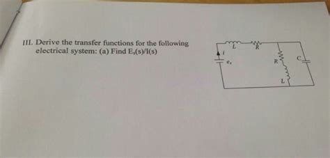 solved derive the transfer functions for the following