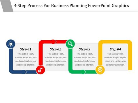 4 Step Process For Business Planning Powerpoint Graphics PowerPoint
