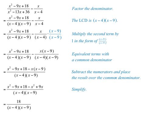 adding and subtracting rational expressions