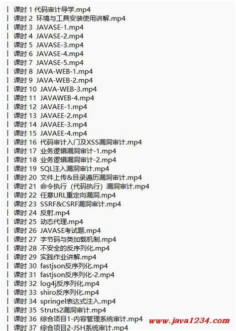 java代码审计工程师 视频教程 下载 java知识分享网 免费java资源下载