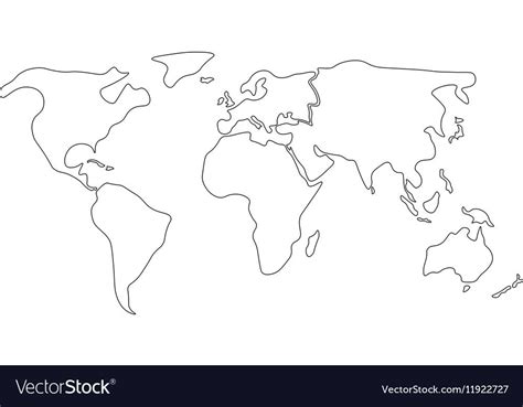 World Map Outline Simple