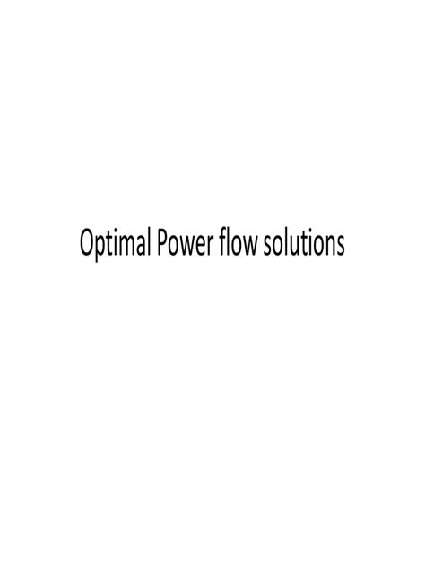 optimal power flow solutions pdf mathematical optimization loss function
