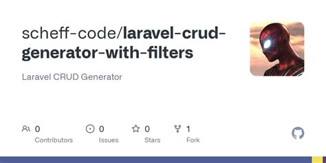 GitHub Scheff Code Laravel Crud Generator With Filters Laravel CRUD