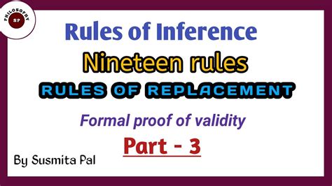 19 rules of inference replacement rules symbolic logic formal proof of validity part 3
