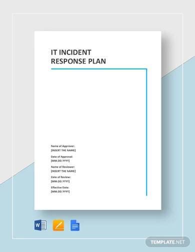 FREE 10 Incident Response Plan Samples In MS Word Pages Google