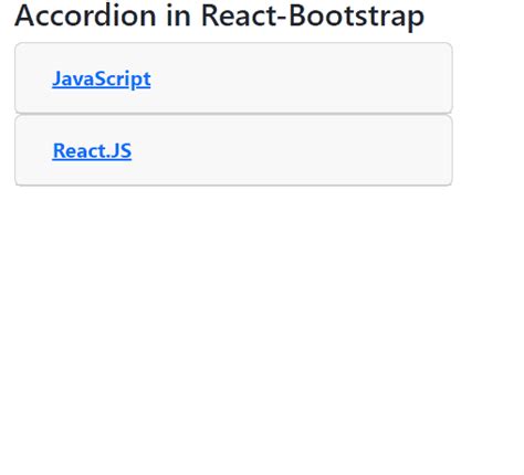 React Bootstrap Custom Accordions GeeksforGeeks
