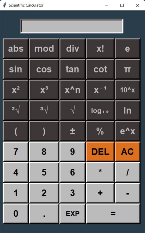 Github Sudeep Gowda07scientific Calculator Scientific Calculator Using Pythons Library Tkinter