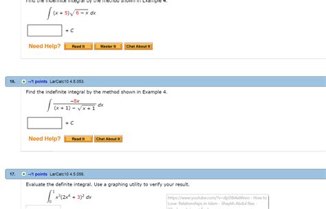 solved find the indefinite integral by the method shown in