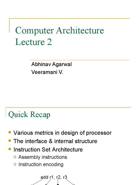 comparch lecture2 pdf central processing unit computer architecture