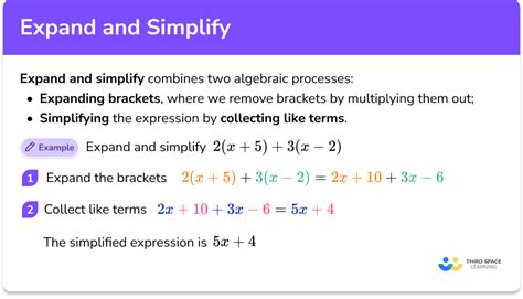 expand and simplify gcse maths lesson examples and worksheet