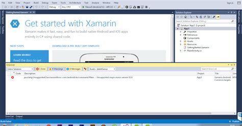 Desenvolvimento C NET Unsupported Major Minor Version Visual Studio