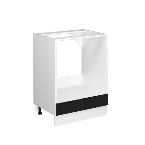 Vicco Meuble Pour Four R Line Noir Haute Brillanceblanc 60 Cm Pt Anthracite Leroy Merlin