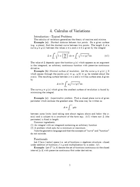 calculus of variations pdf calculus of variations function mathematics