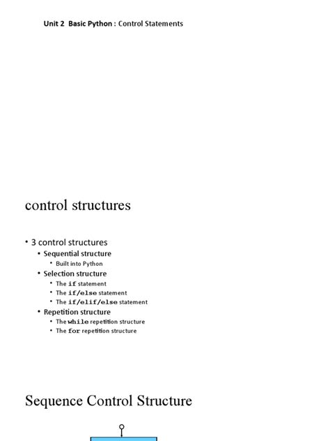 unit2 control statements pdf control flow computer science