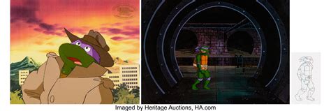 Teenage Mutant Ninja Turtles Donatello Production Cel Group Of 2 Lot 47410 Heritage Auctions