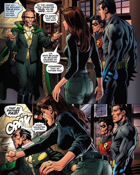 Talia And Her Loving Father Batman Comics Talia Al Ghul Gotham Villains