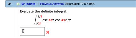 solved evaluate the definite integral integral 1 8 1 24
