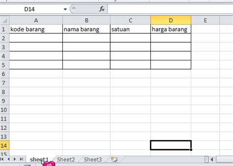 Something New Cara Membuat Form Isian Data Sederhana Di Ms Excel