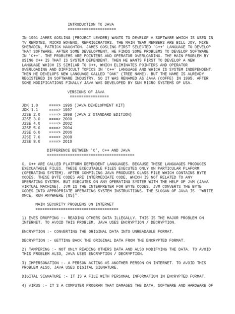 core java pdf java programming language data type