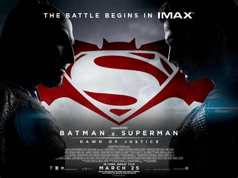 Batman V Superman Dawn Of Justice Imax Quad Poster By Anton