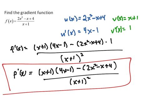 quotient rule math calculus derivatives and differentiation showme
