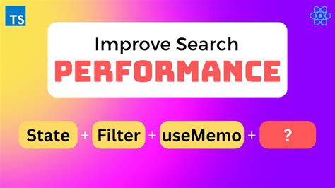 How To Improve Search Performance In React JS React Native YouTube