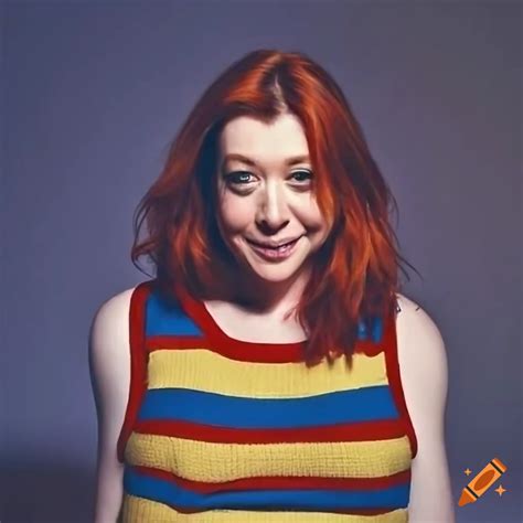 Alyson Hannigan Smiling Warmly In A Hotel Room On Craiyon
