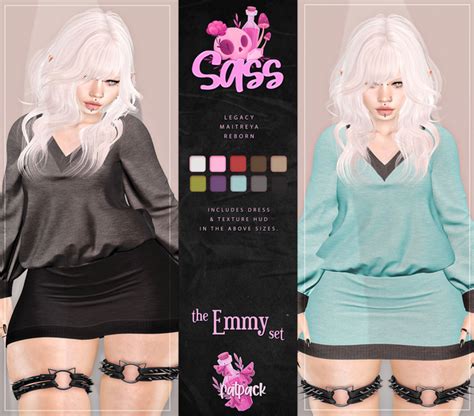 Second Life Marketplace Sass Emmy Dress Fatpack ♥ Legacy ♥ Maitreya ♥ Reborn