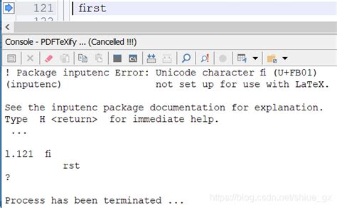 latex winedt报错 package inputenc error unicode character ﬁ u fb01 inputenc package inputenc