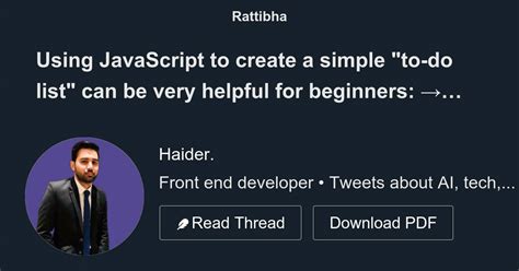 Using JavaScript To Create A Simple To Do List Can Be Very Helpful