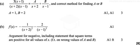 a level edexcel maths questions partial fractions revisely