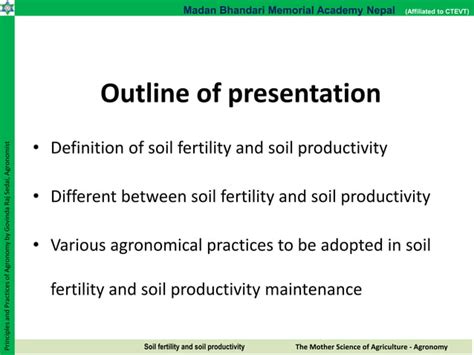 Unit 3 Soil Fertility And Soil Productivity Pptx