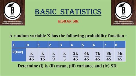 A Random Variable X Has The Following Probability Function X