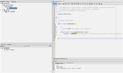 crear un programa sencillo en java utilizando netbeans