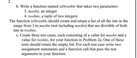 solved b write a function named isdivisible that takes two