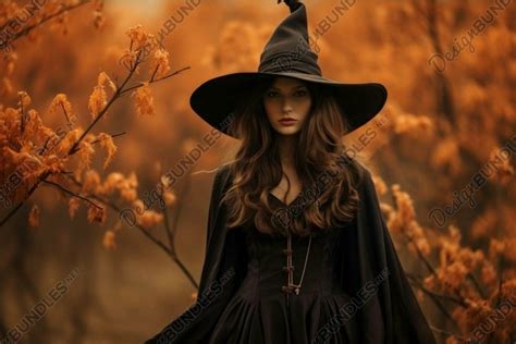 Enigmatic Witch In Autumn Forest 4311198